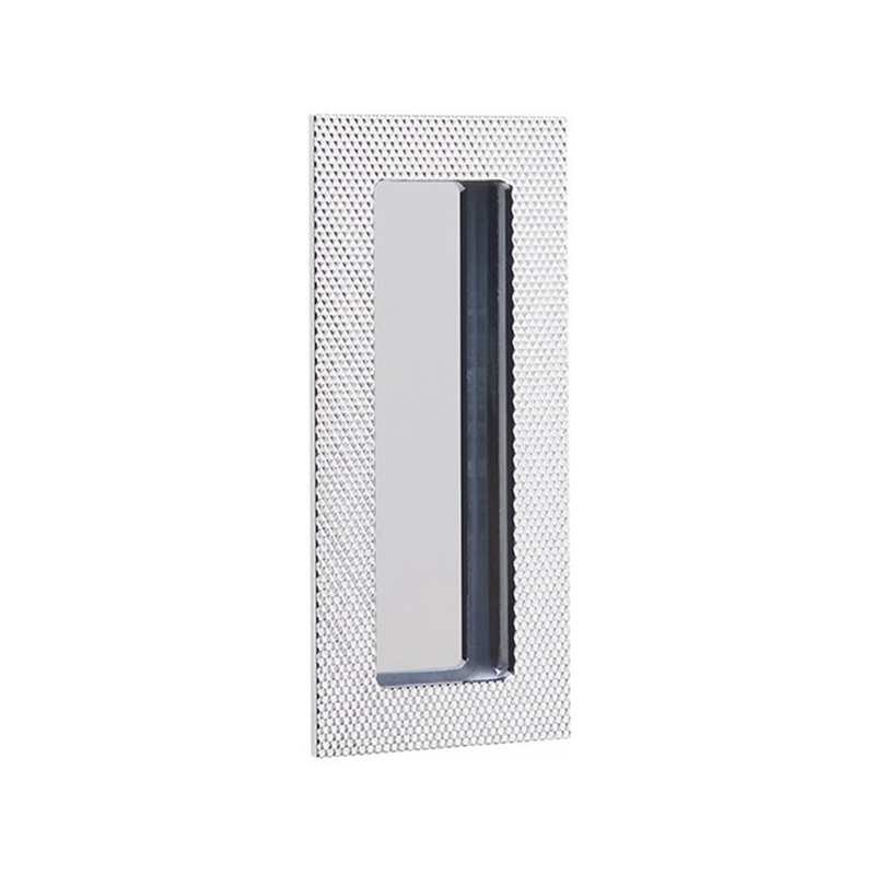 Emtek Modern Rectangular Knurled Flush Pull with Plain Pocket - Door ...